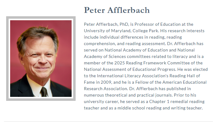 An interview with Peter Afflerbach about his new book Teaching Readers ...