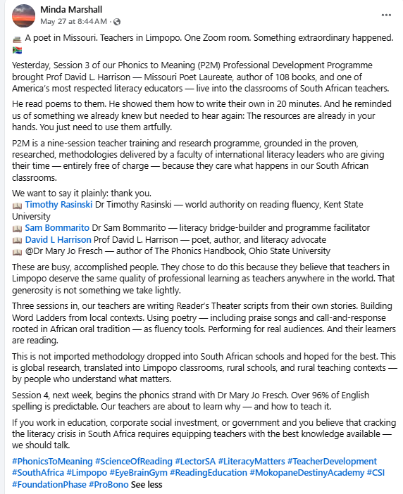 The South Africa Reading Project: Empowering teachers to use Research ...